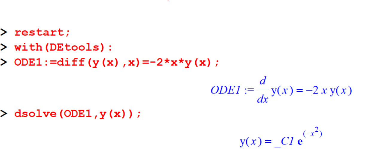 Lesson 7 Differential Equations | Maple